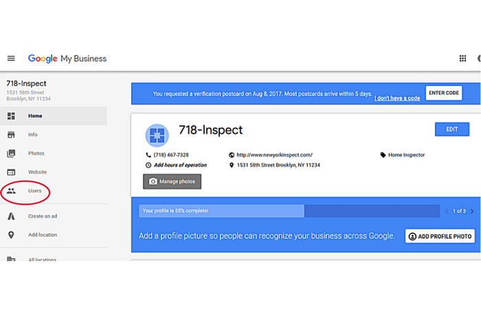 Guide to Add A Google My Business Manager - Inspector Marketing 365