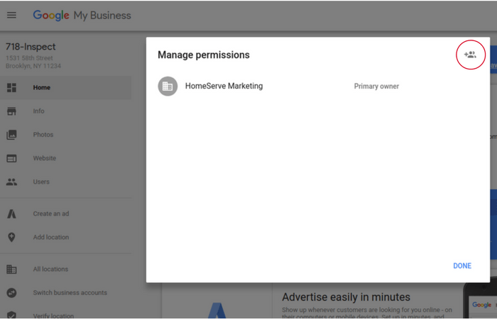 Guide to Add A Google My Business Manager - Inspector Marketing 365